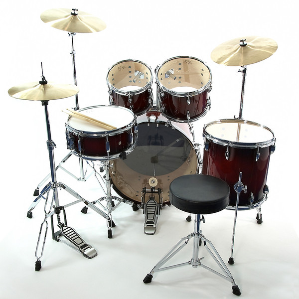 White Horse Studio Fusion Birch Drum Kit, Cherry Fade at Gear4music