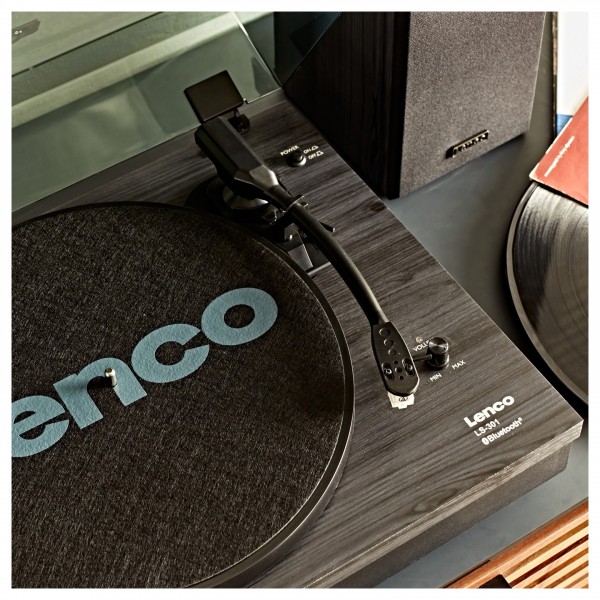 Lenco LS-301BK Turntable and Speaker Bundle With Bluetooth, Black at ...