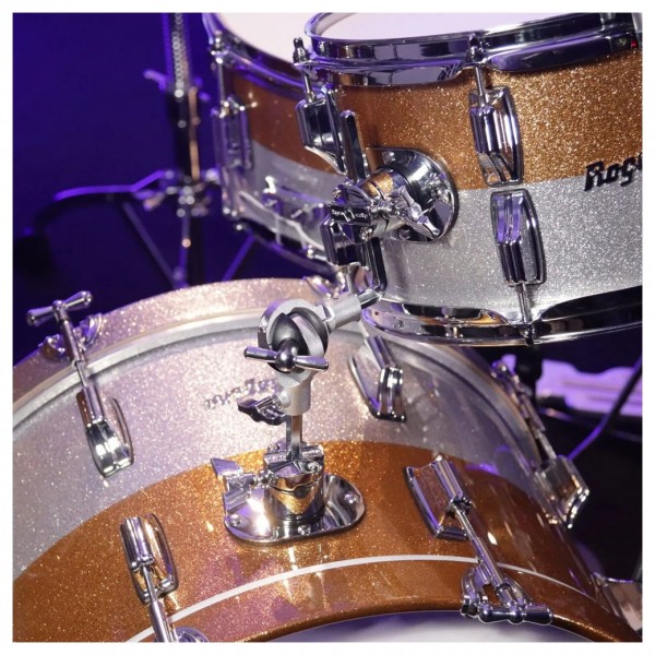 DISC Rogers Powertone 20'' 3pc Shell Pack, Gold Silver two tone at ...