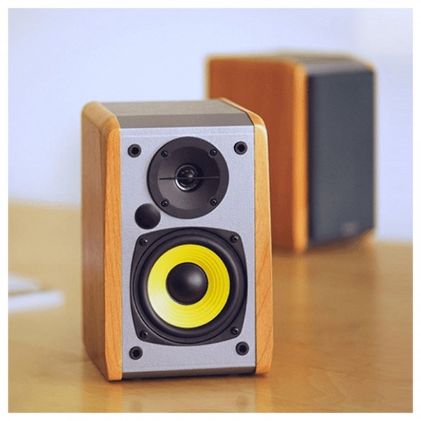 Edifier R1010BT Active Bluetooth Bookshelf Speakers (Pair), Brown at AV.com