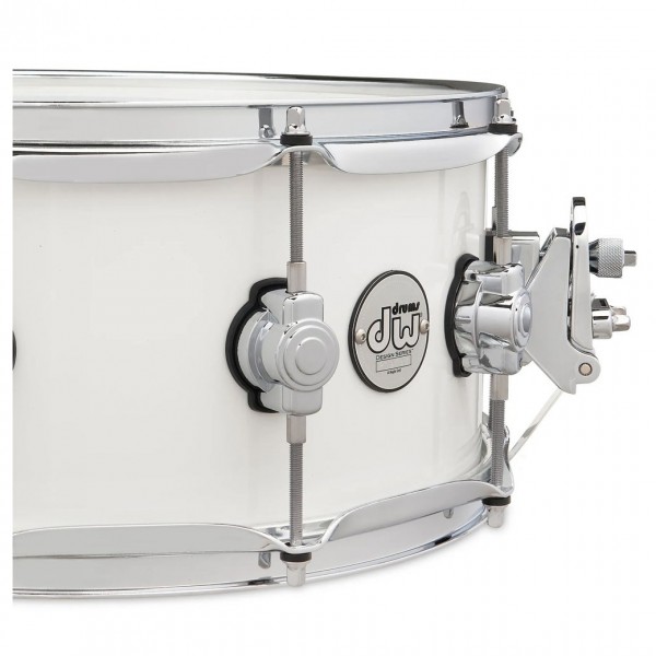 DW Design Series 14" x 6" Snare Drum, White Gloss at Gear4music