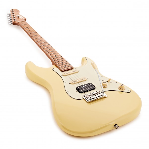 JET Guitars JS-400 HSS Roasted Maple, Vintage Yellow at Gear4music
