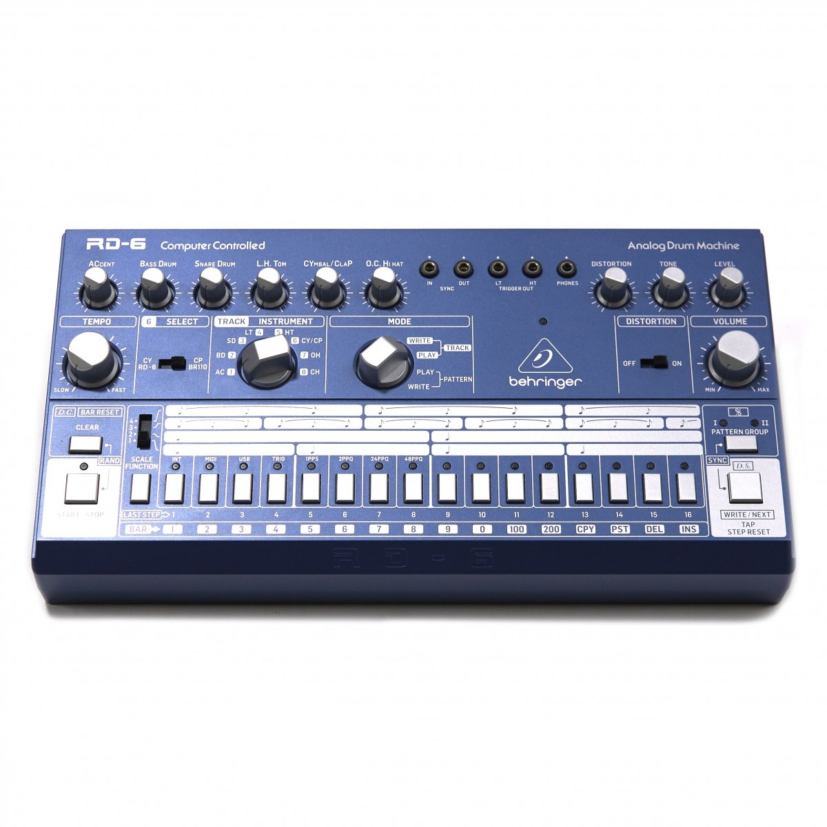 Behringer RD-6 Drum Machine, Blue - Secondhand at Gear4music