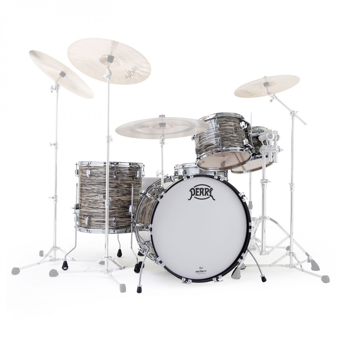 Pearl President Deluxe 4-teiliger 22''-Kesselsatz, Desert Ripple ...