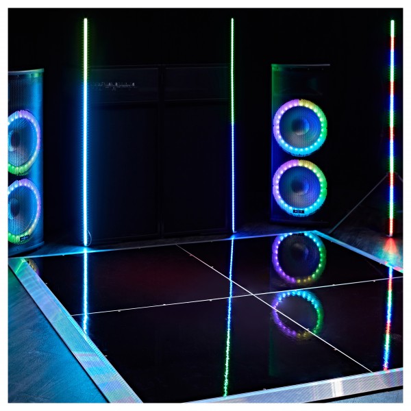 4m x 4m Portable Dance Floor by Gear4music, Black Finish at Gear4music