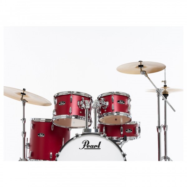 Pearl Roadshow 5pc Fusion Kit w/3 Sabian Cymbals, Matte Red at Gear4music