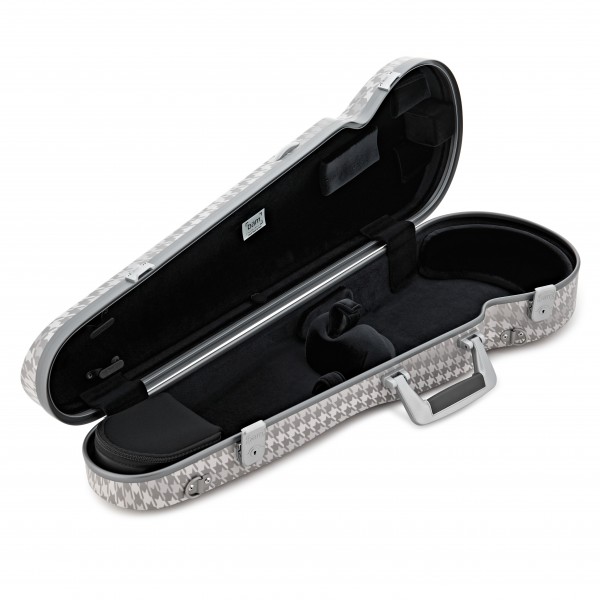 BAM Cabourg Hightech Contoured Violin Case, Silver, Limited Edition at Gear4music