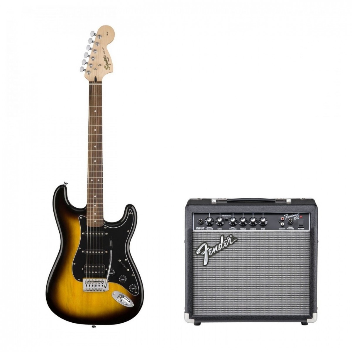 Squier Affinity Stratocaster Hss Pack Brown Sunburst Gear4music 1825