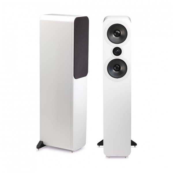 Q Acoustics 3050 Floorstanding Speakers (Pair), Gloss White at AV.com