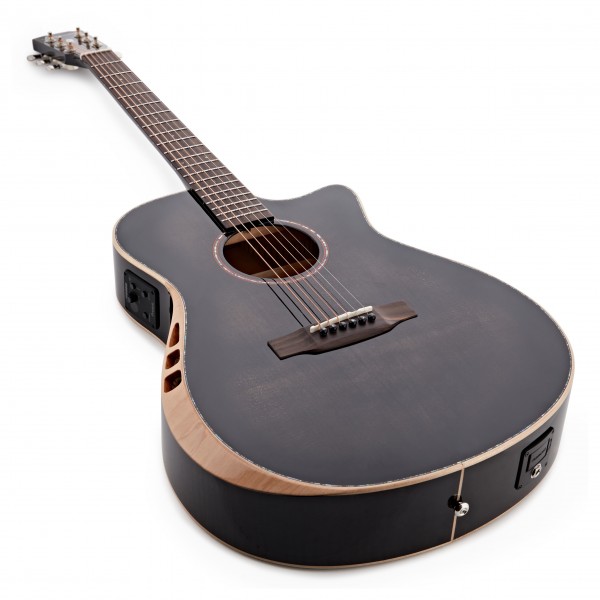 Hartwood Sonata Thinline Electro Acoustic Guitar, Black at Gear4music