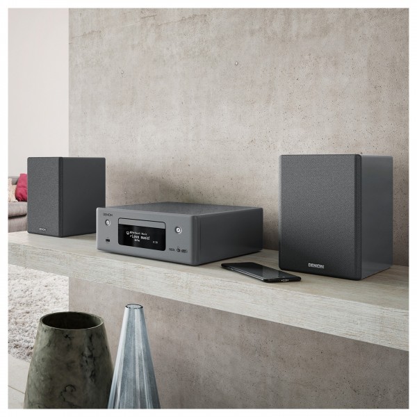 Denon SCN10 Bookshelf Speakers, Grey at AV.com
