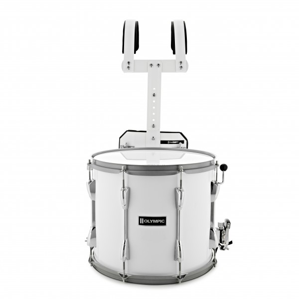 Olympic Marching 14" x 12" Traditional Snare Drum & Top Snare, White ...