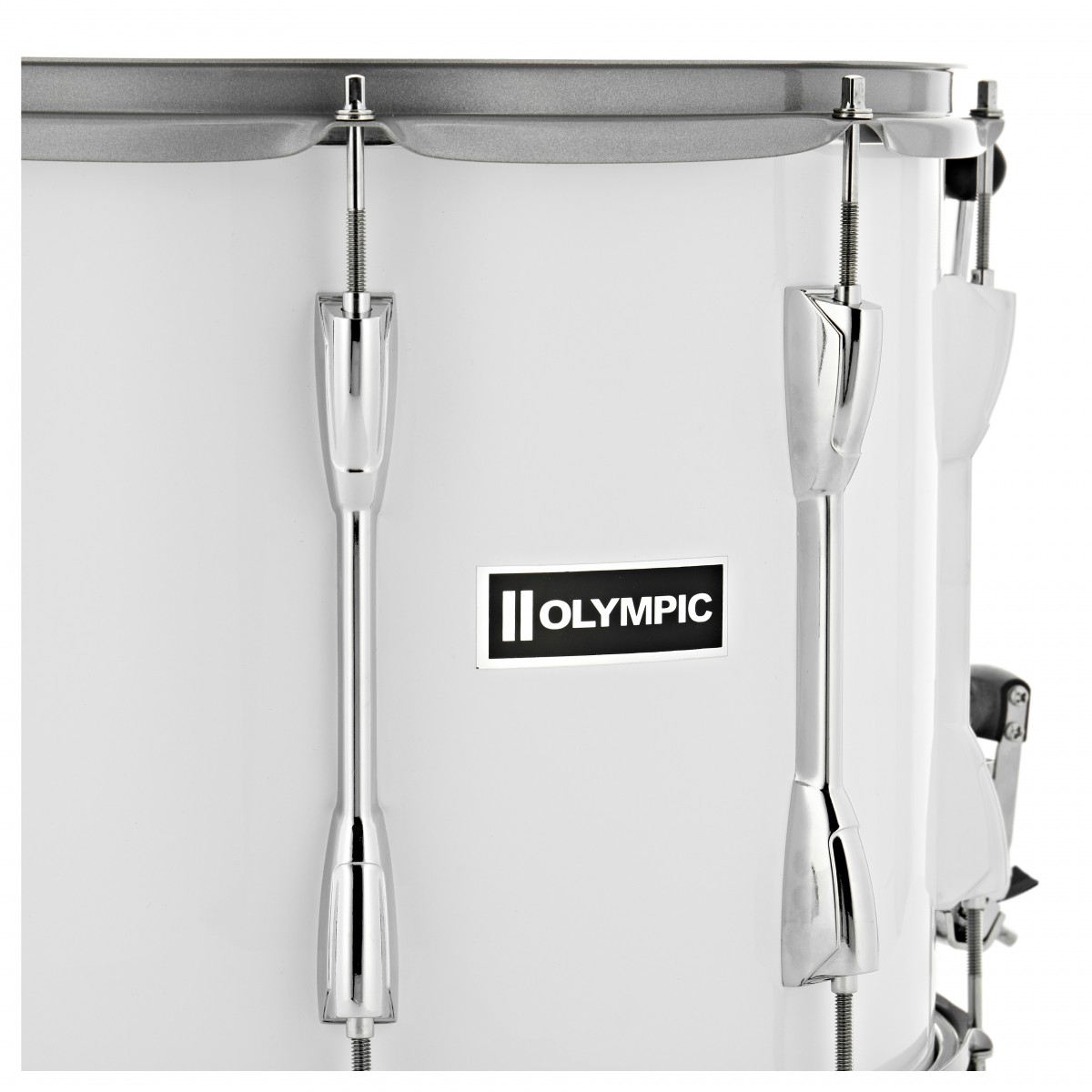 Olympic Marching 14" x 12" Traditional Snare Drum & Top Snare, White ...
