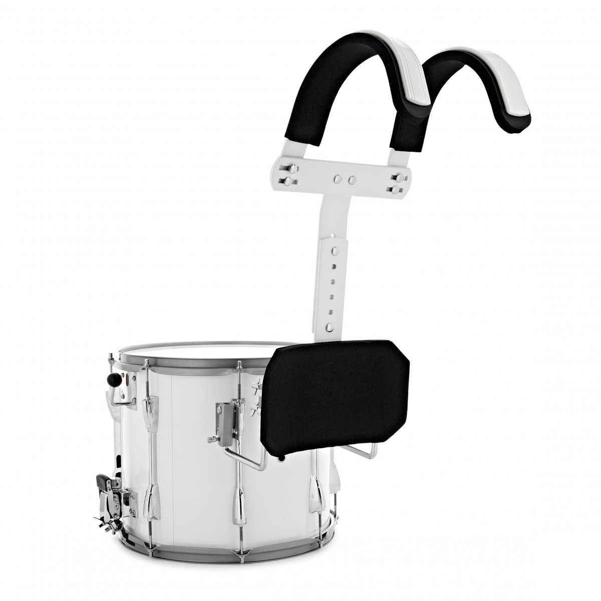 Olympic Marching 14" x 12" Traditional Snare Drum & Top Snare, White ...