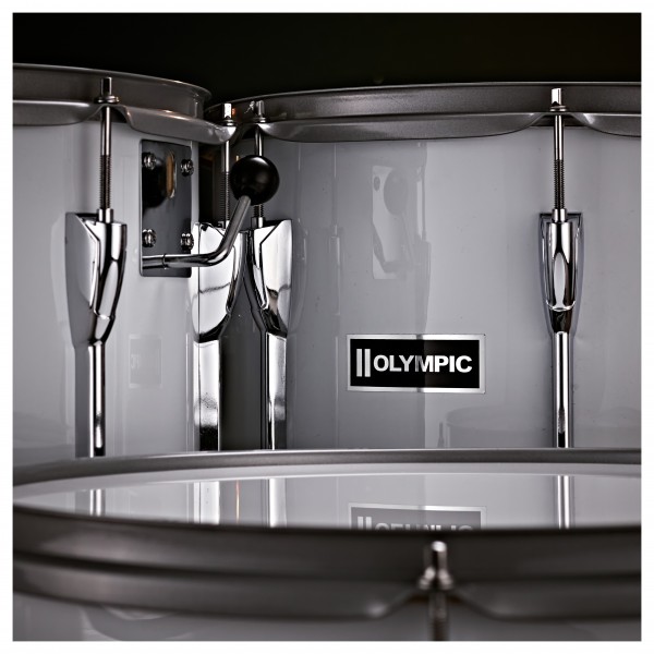 Olympic Marching 14" x 12" Traditional Snare Drum & Top Snare, White ...