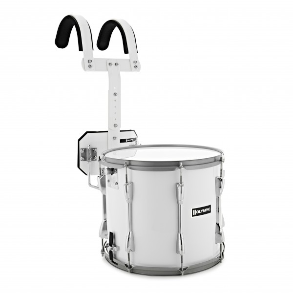 Olympic Marching 14" x 12" Traditional Snare Drum & Top Snare, White ...