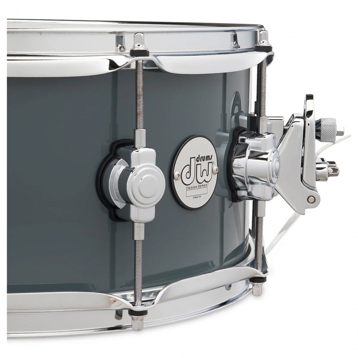 DISC DW Design Series, 14" x 6" Snare Drum, Gloss Lacquer Grey | Gear4music
