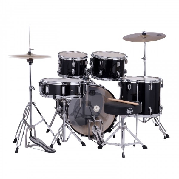 Mapex Comet Series Compact 18'' Drum Kit, Dark Black at Gear4music