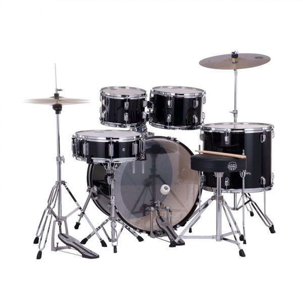 Mapex Comet Series Compact 22'' Rock Fusion Drum Kit, Dark Black at Gear4music