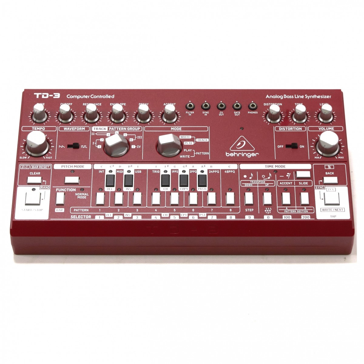Behringer TD-3-RD Analog Bass Line Synthesizer, Red - Secondhand at ...