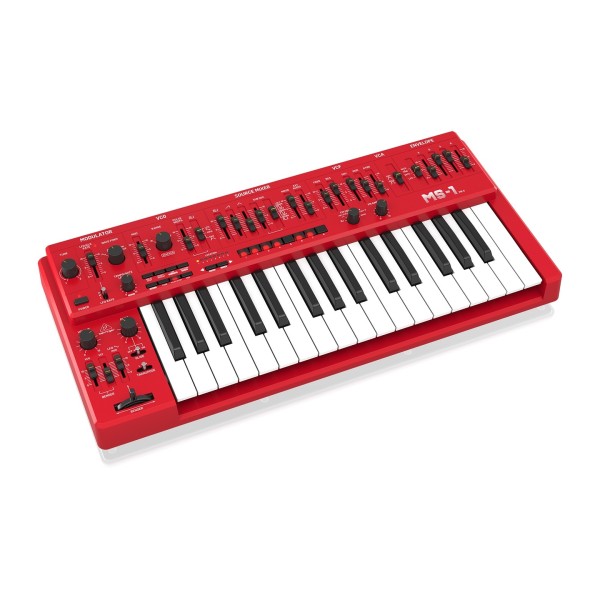 Behringer MS-1 MKII Analog Synthesizer, Red at Gear4music