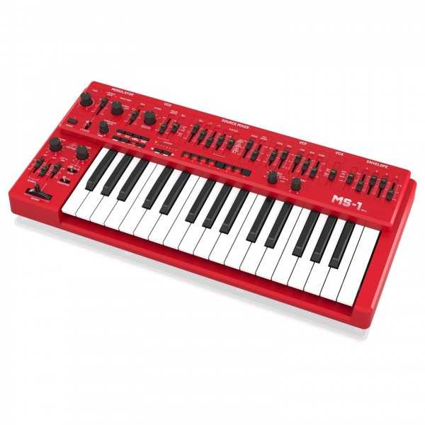Behringer MS-1 MKII Analog Synthesizer, Red at Gear4music
