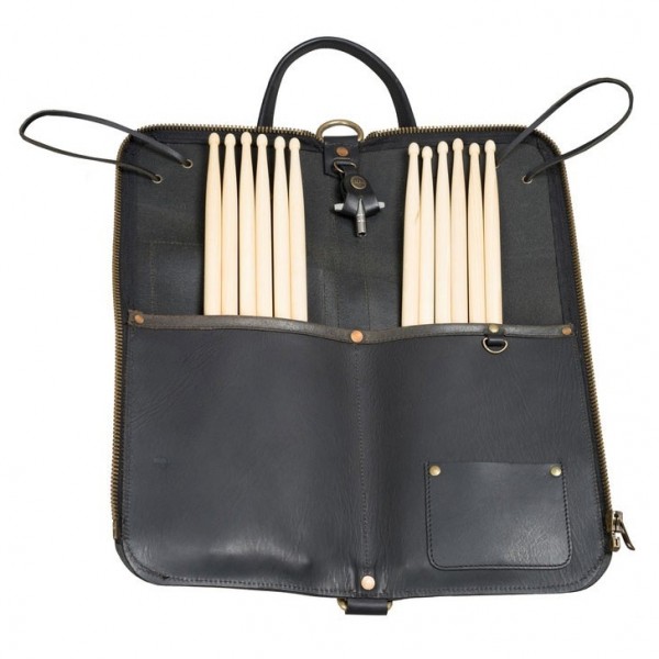 Tackle Leather Stick Case w/ Patented Stand, Black at Gear4music