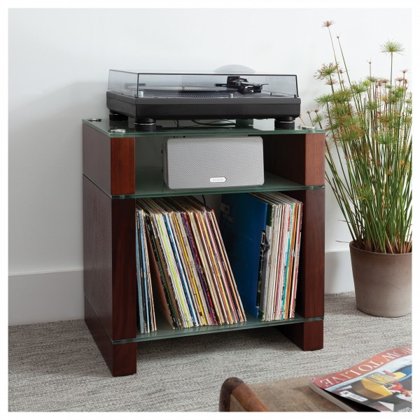 Blok STAX 600X Hi-Fi and Vinyl Rack, Ash Wood and Etched Glass at AV.com