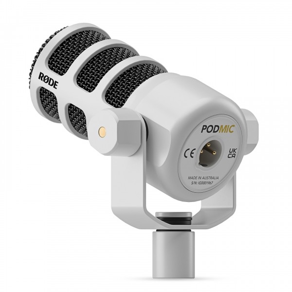 Rode Podmic Dynamic Podcasting Microphone, White at Gear4music