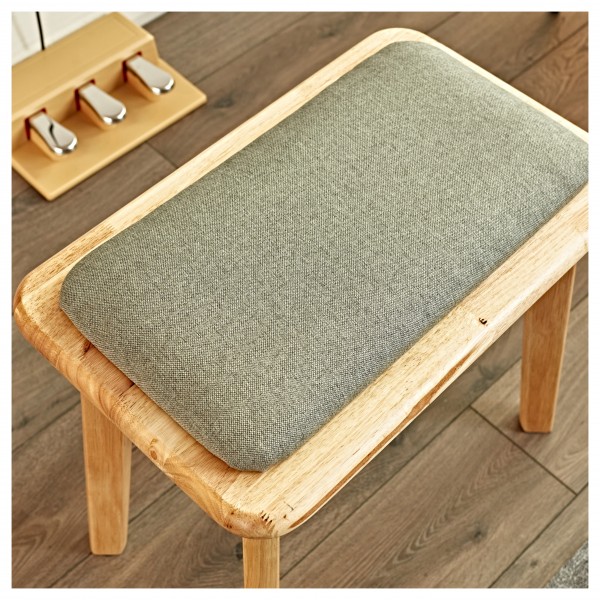 Contemporary Piano Stool by Gear4music, Light Oak at Gear4music