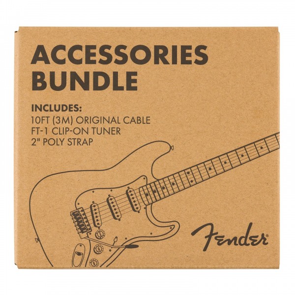 Fender Accessories Bundle Pack - Cable, Tuner, Strap at Gear4music