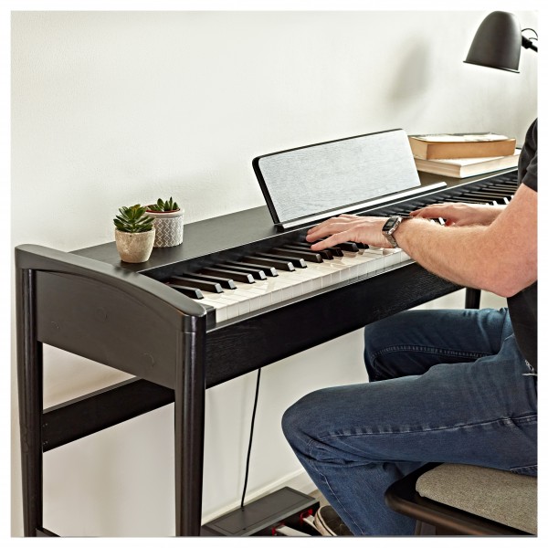 Keynote Contemporary Digital Piano with Bluetooth Matte Black, Stool ...