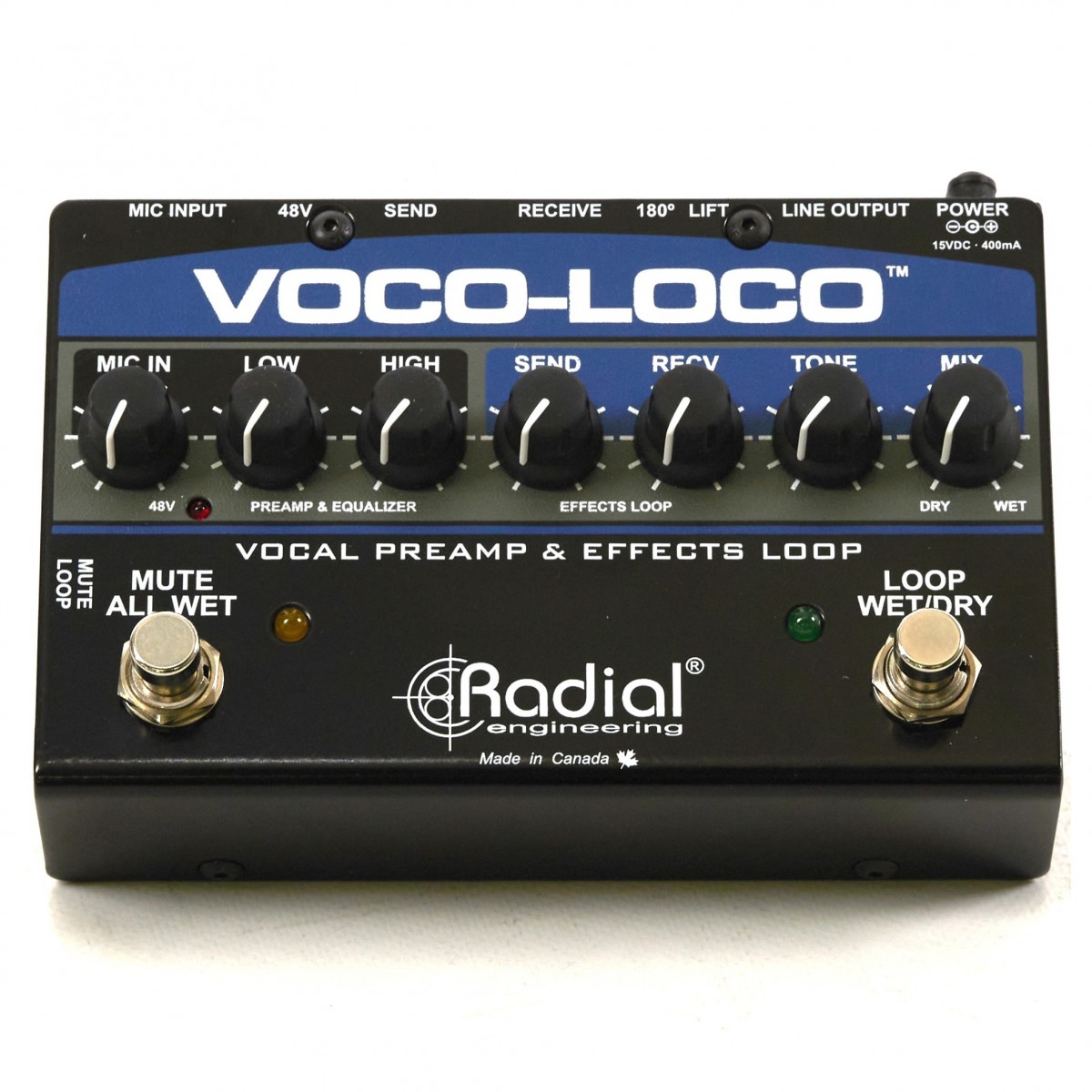 Switcher de radial de Voco-Loco de efectos para voz e instrumentos ...
