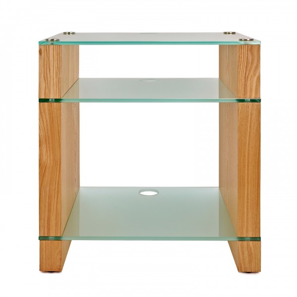 Blok STAX 600X Hi-Fi and Vinyl Rack, Ash Wood and Etched Glass at AV.com
