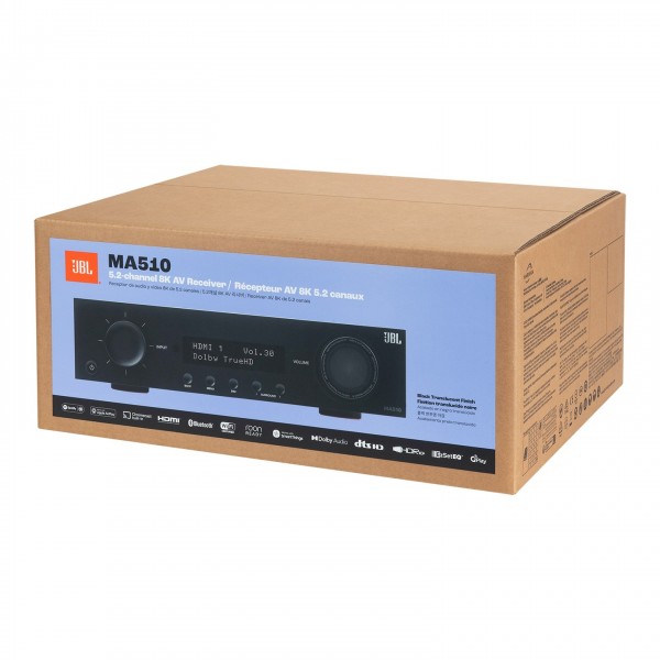 JBL MA510 5.2 Channel 8K AV Receiver, Black at AV.com