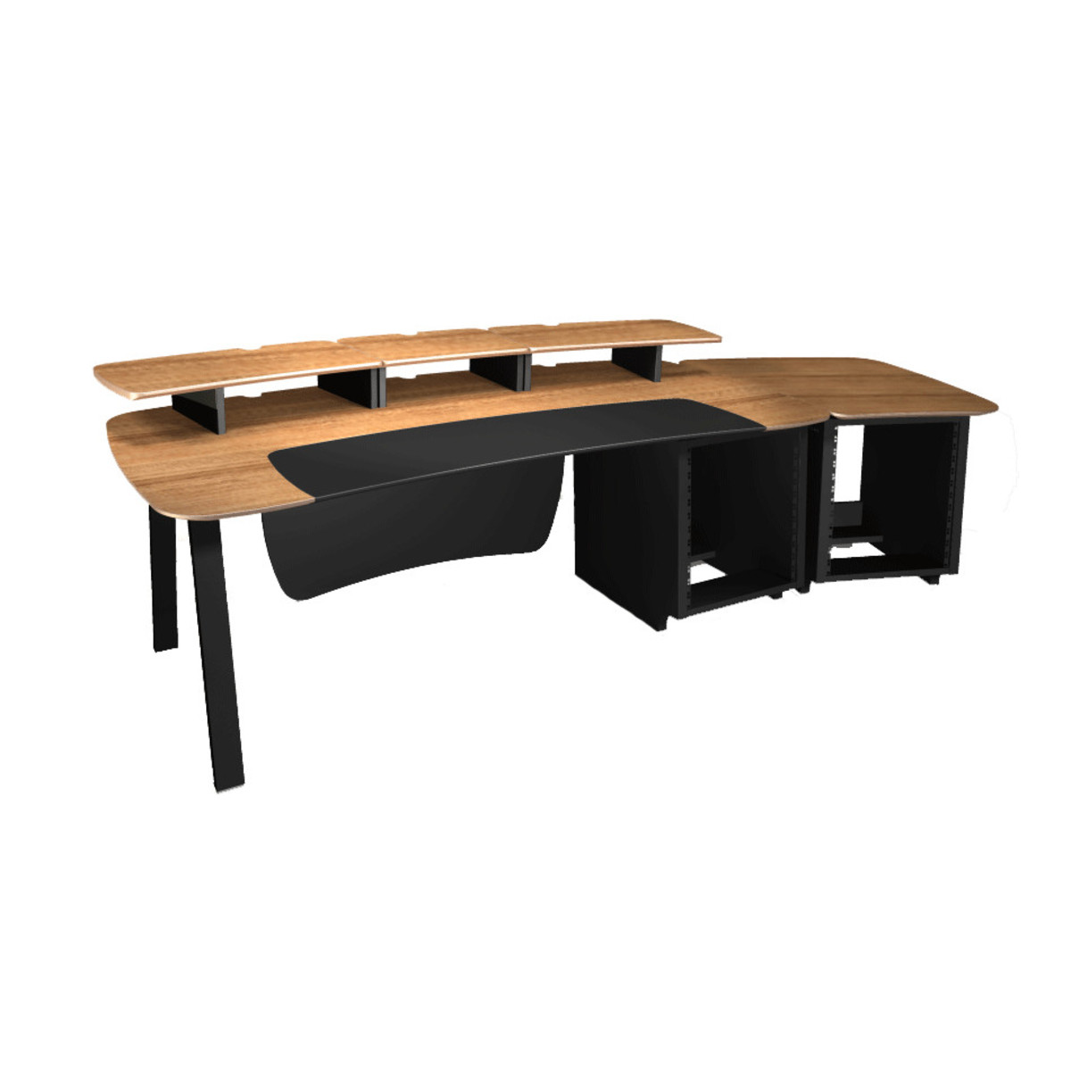 DISC My Big Desk Flecto Desk with 3x3U, Side Pod and 12U | Gear4music