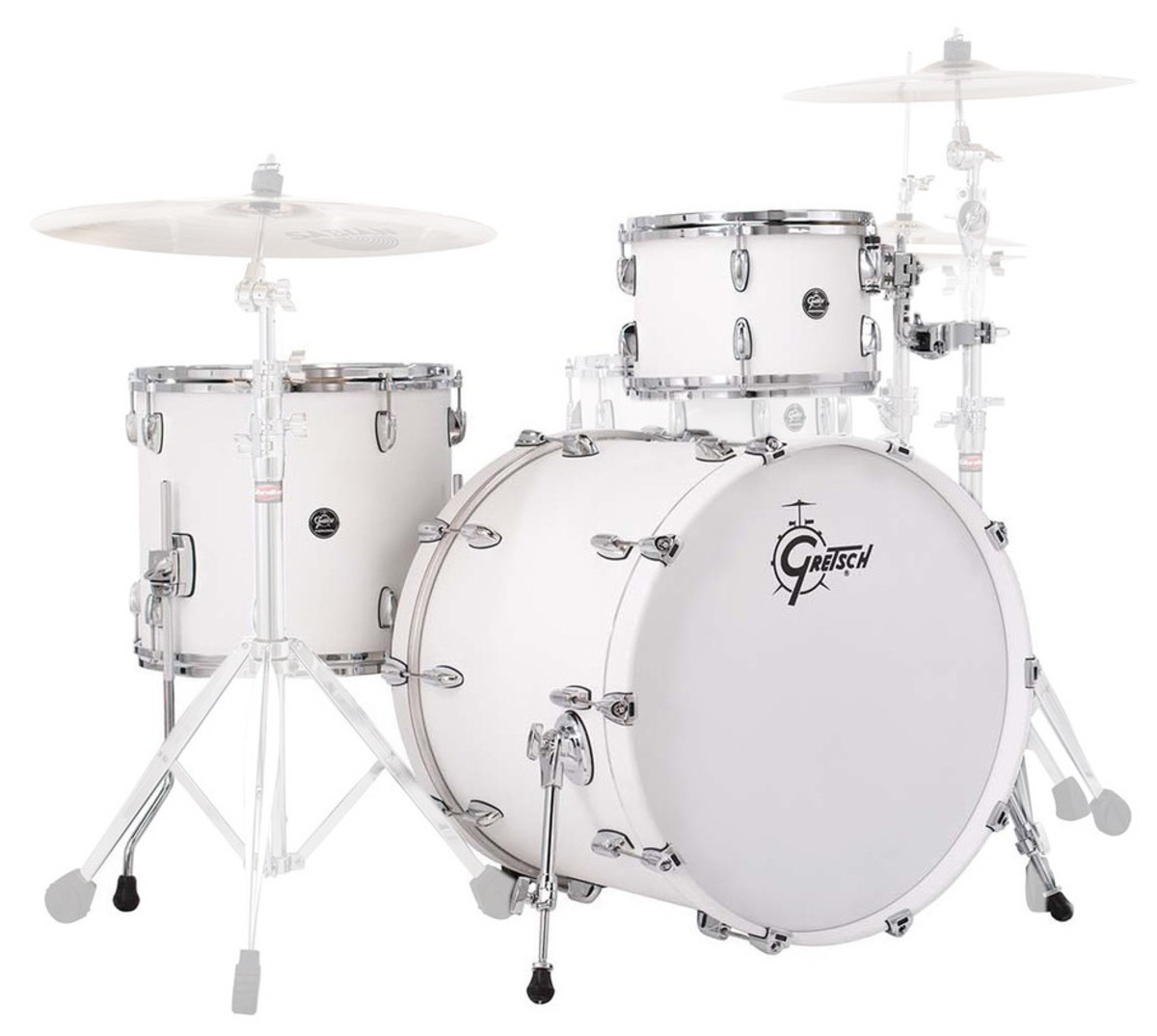 DISC Gretsch Renown Maple 22'' 3 Pc Euro Shell Pack, Satin White na ...