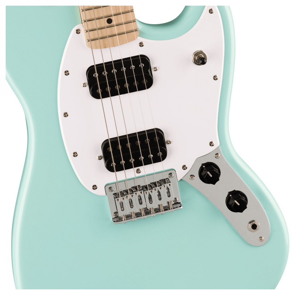 Squier FSR Squier Sonic Mustang HH, White Pickguard, Sonic Blue ...