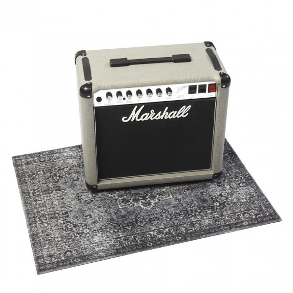 Drum n Base Vintage Persian Pedal & Amp Series Rug, Grey 80cm x 60cm at ...