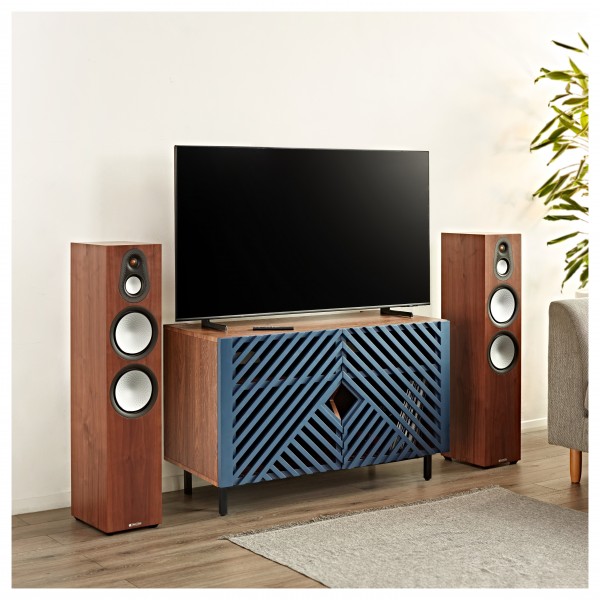 AVCOM Small TV Cabinet Walnut, Custom Bundle at Gear4music