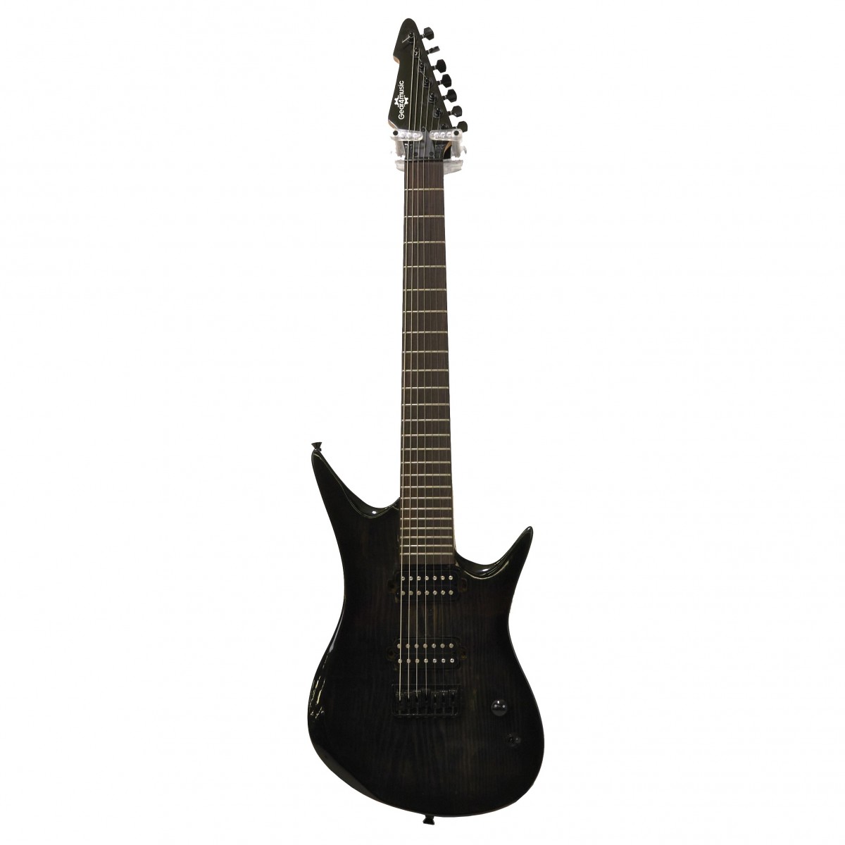 Harlem 7-String Electric Guitar by Gear4music, Trans Black - Secondhand ...