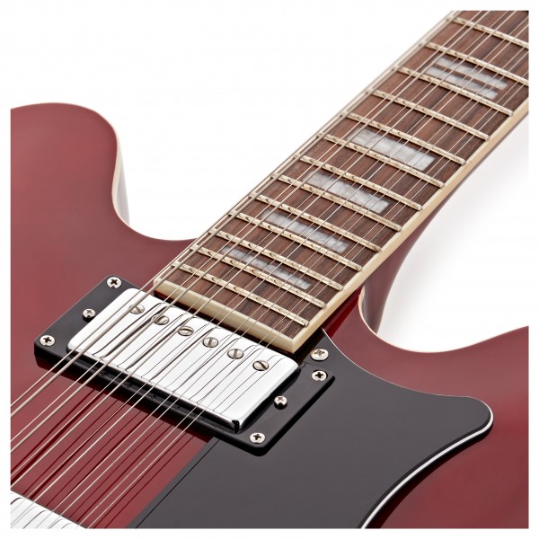 Hartwood Revival 12 String Semi Acoustic Guitar, Cherry Red at Gear4music