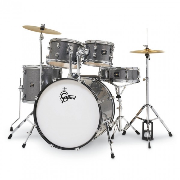 Gretsch Renegade 22" Drum Kit with Hardware & Cymbals, Grey Sparkle at ...