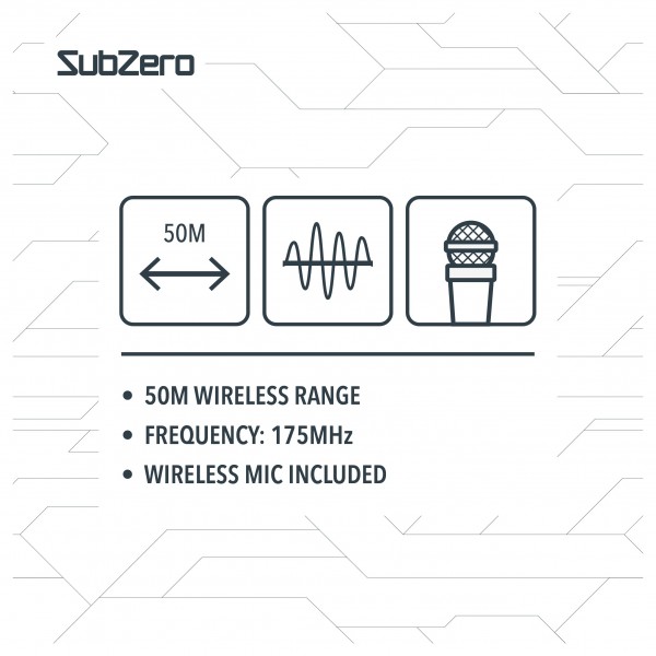 SubZero VHF Wireless Microphone System, Handeld at Gear4music