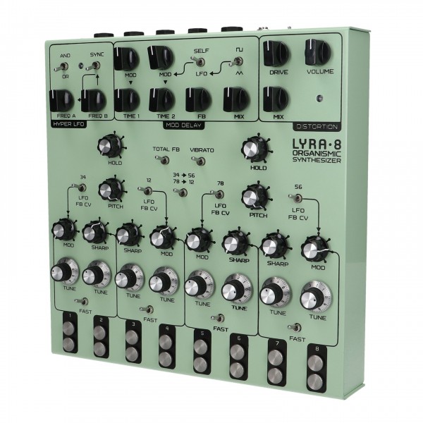 SOMA Laboratory Lyra-8 Analog Synthesizer, Green at Gear4music