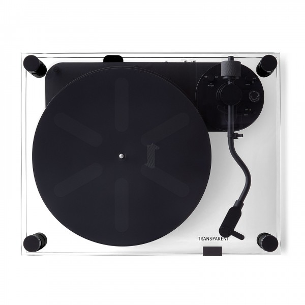 Transparent Turntable, Black at Gear4music