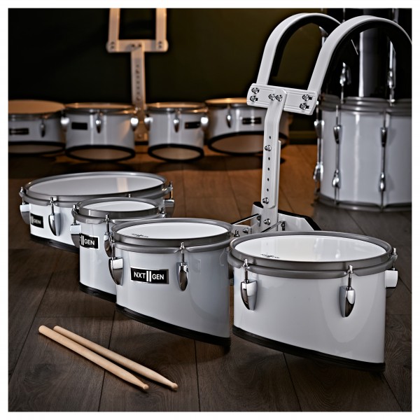 Premier NXT GEN Marching Quad Multi-Tenor Set - 6/8/10/12, White at ...