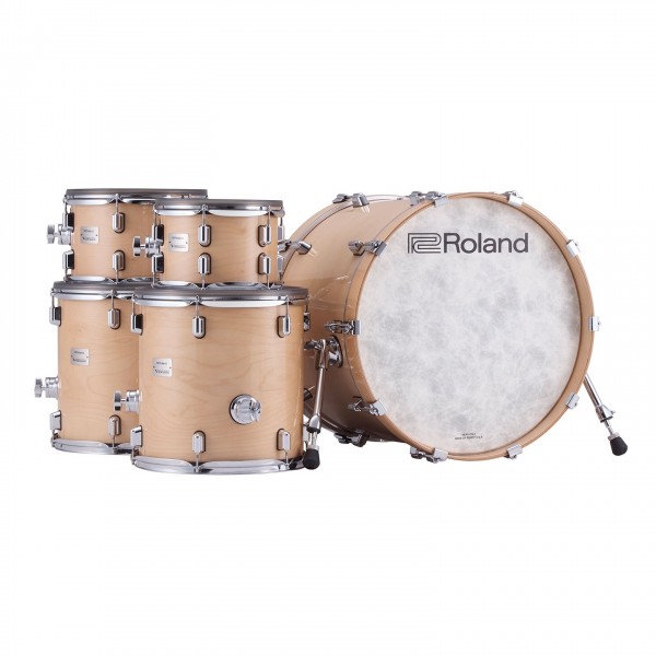 Roland VAD716 V-Drums Acoustic Design Drum Kit, Gloss Natural at Gear4music