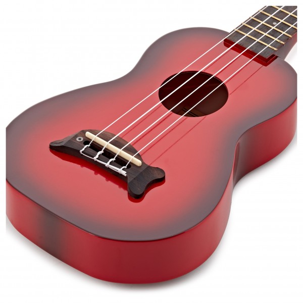 Kala Makala Dolphin Soprano Ukulele, Red Burst at Gear4music