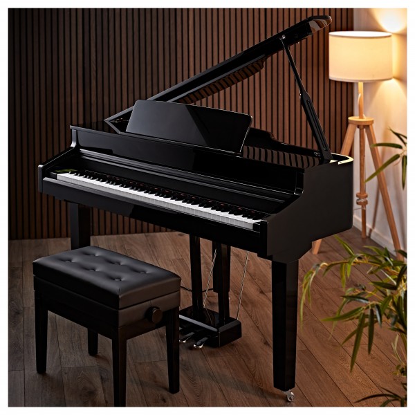 G4M Sonori Digital Grand Piano Polished Ebony, Custom Bundle at Gear4music